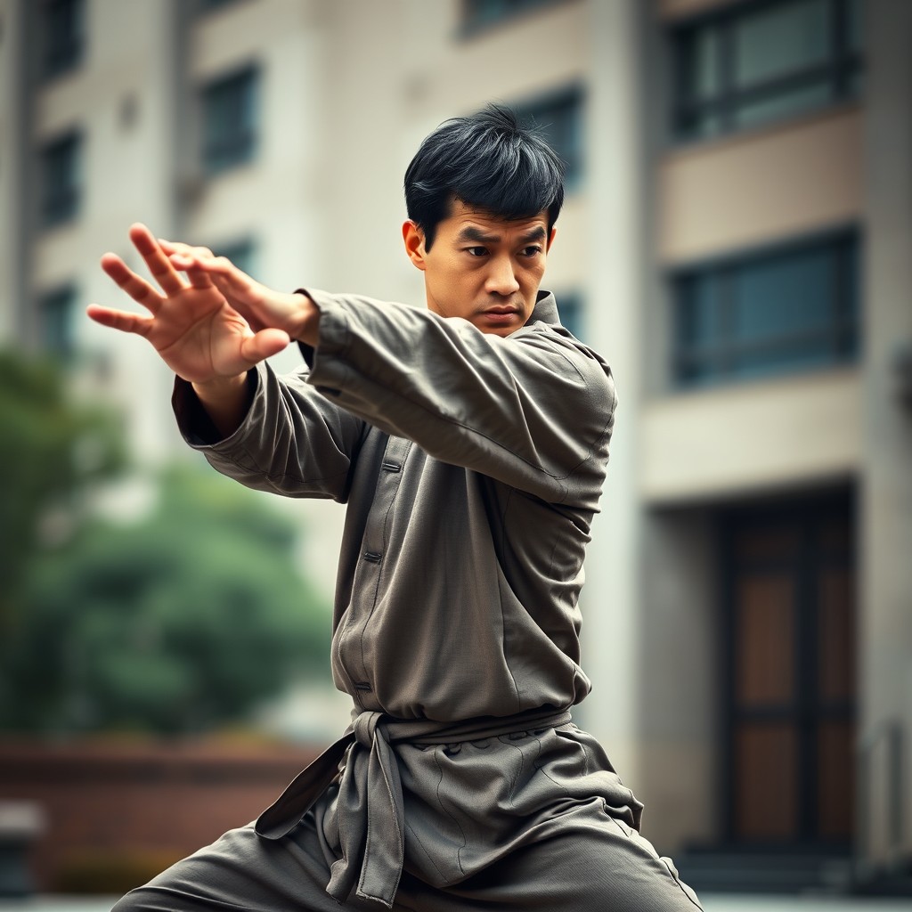 Dynamic Wing Chun Martial Arts: Tan Sau Technique in Urban Setting
