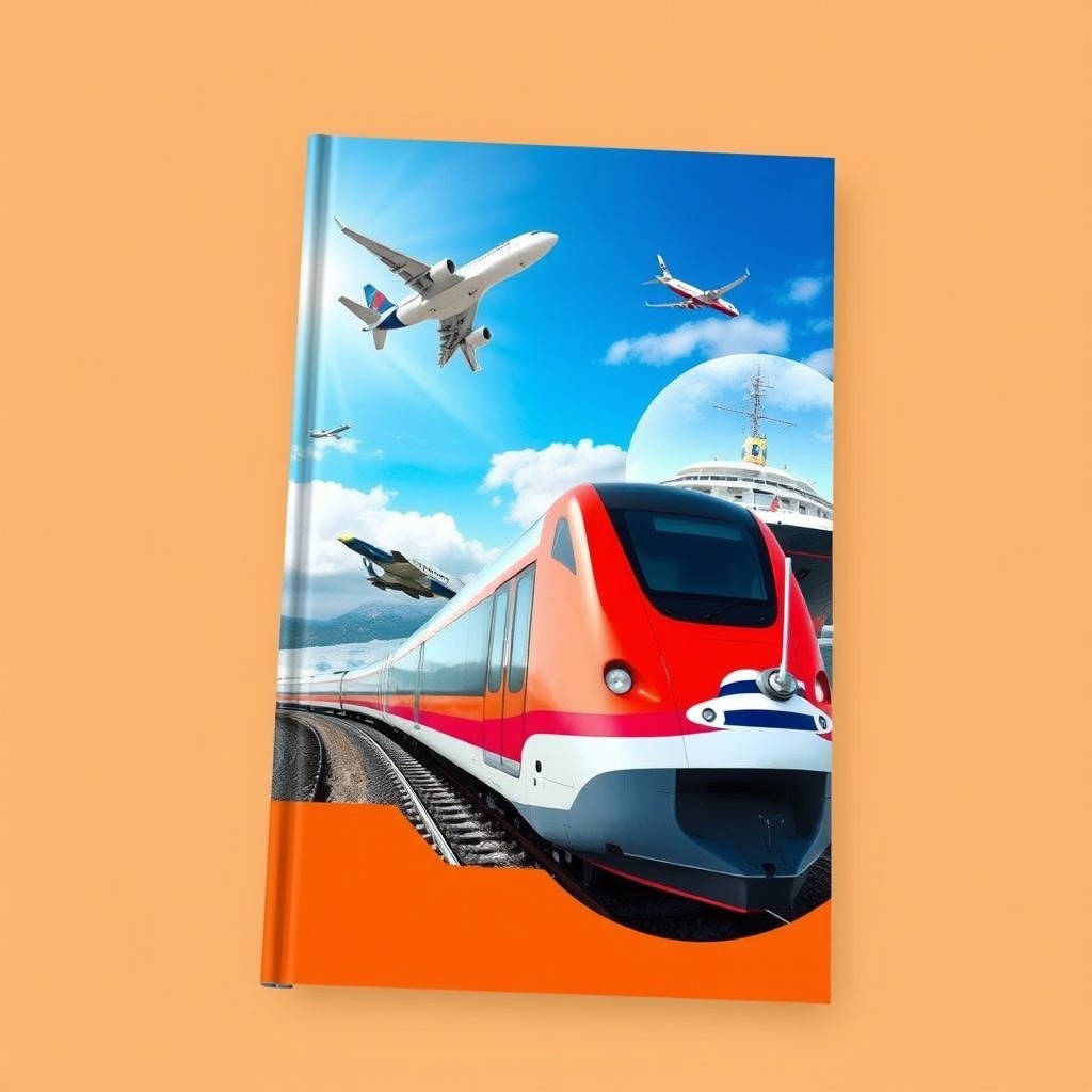 Imaginative Transportation Book Cover Design | Vibrant AI Creations