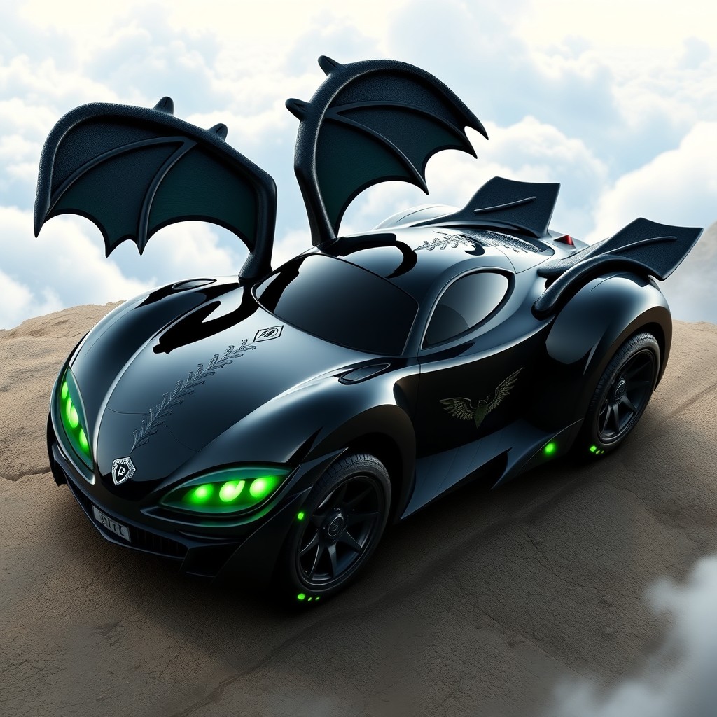 Toothless-Inspired Custom Car Design: A Fantasy Automotive Creation