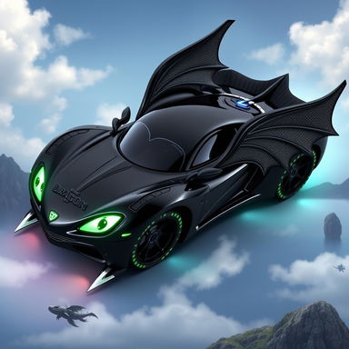Toothless-Inspired Custom Car Design: A Fantasy Automotive Creation