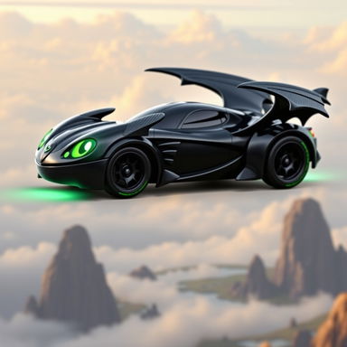 Toothless-Inspired Custom Car Design: A Fantasy Automotive Creation