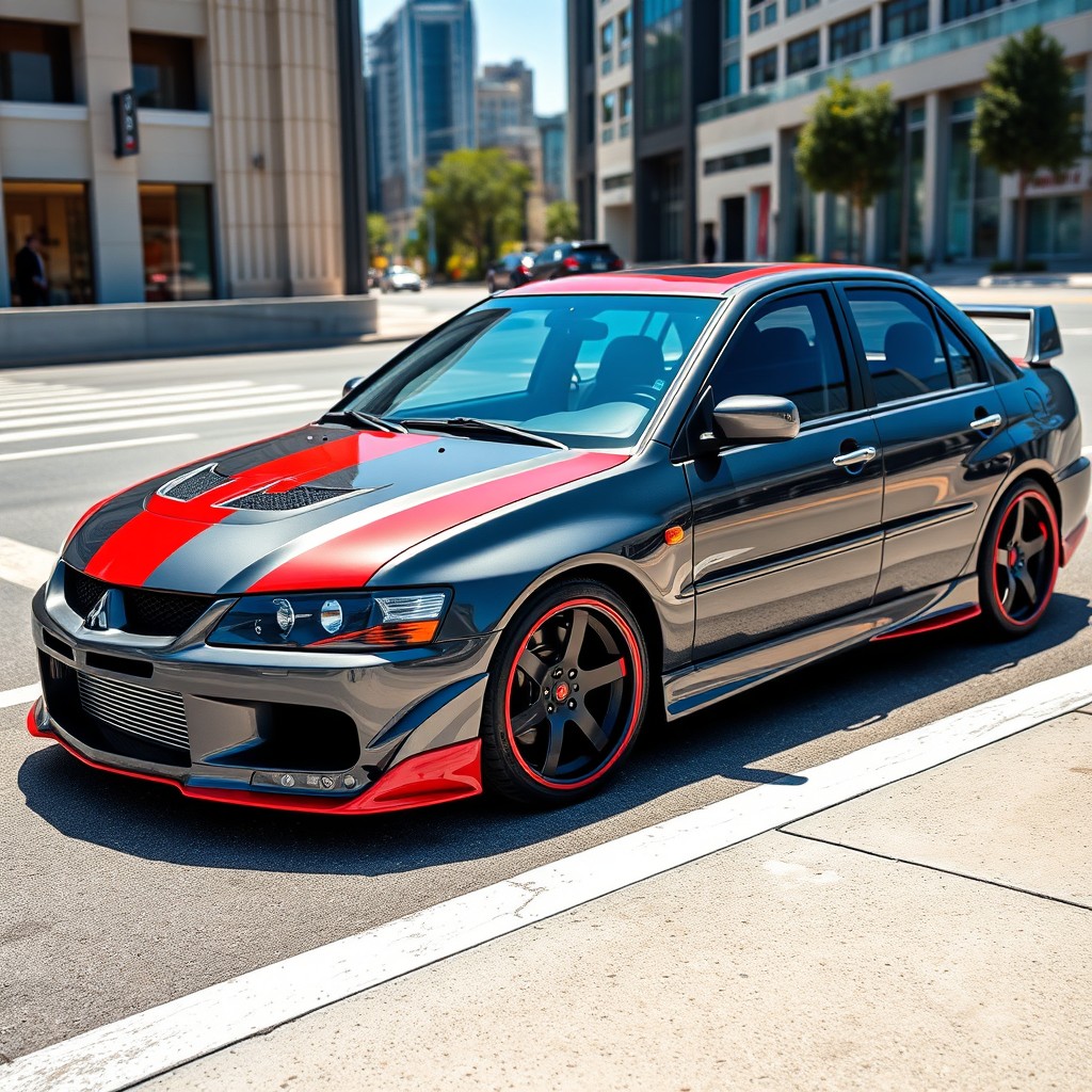 Custom 2003 Mitsubishi Lancer: A Sporty Urban Marvel