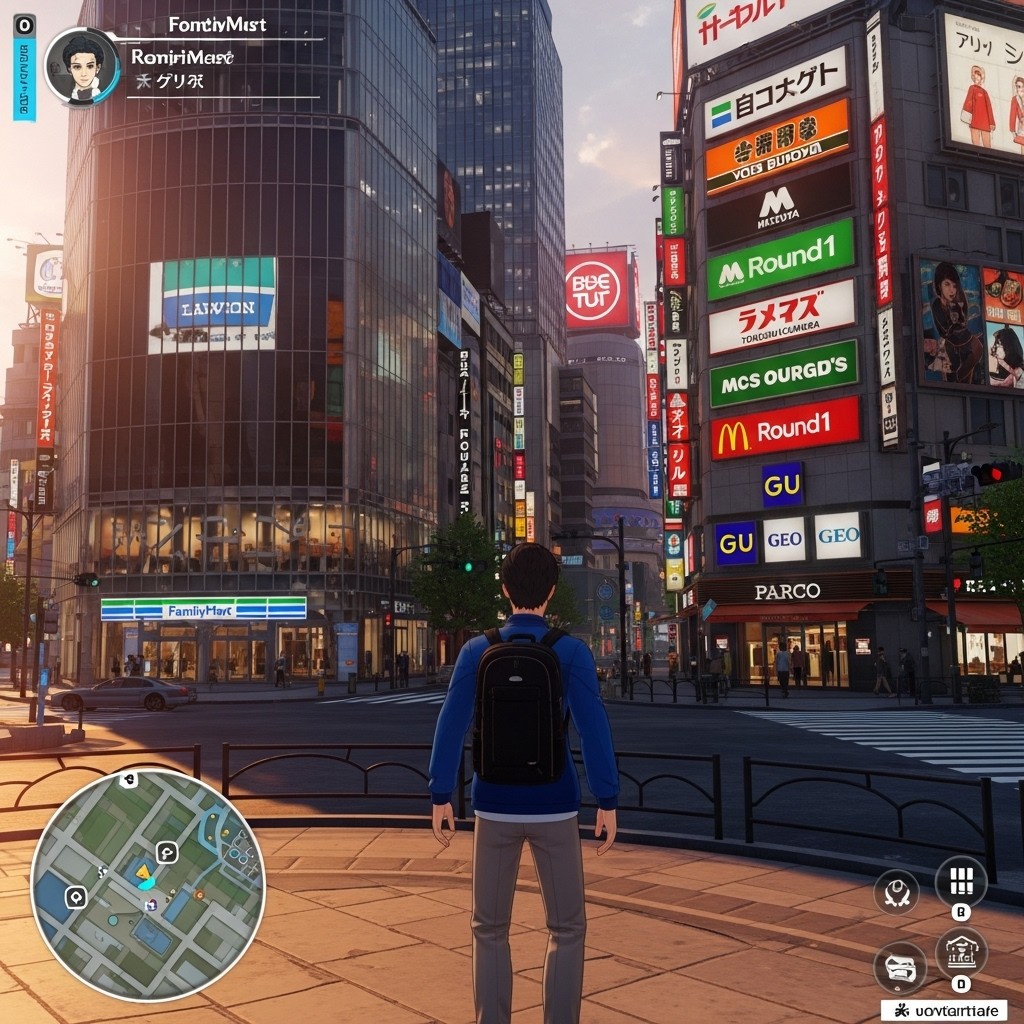Explore a Lively Tokyo: RPG Game Screenshot Featuring Stunning Graphics