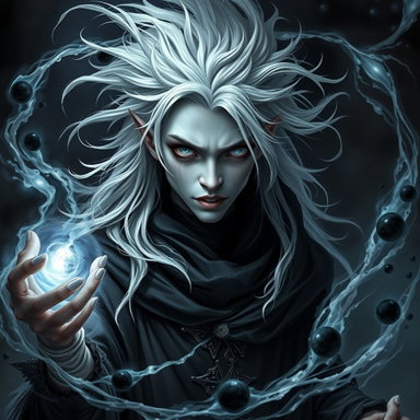 Enchanting Drow Sorcerer: A Dance of Madness and Arcane Power
