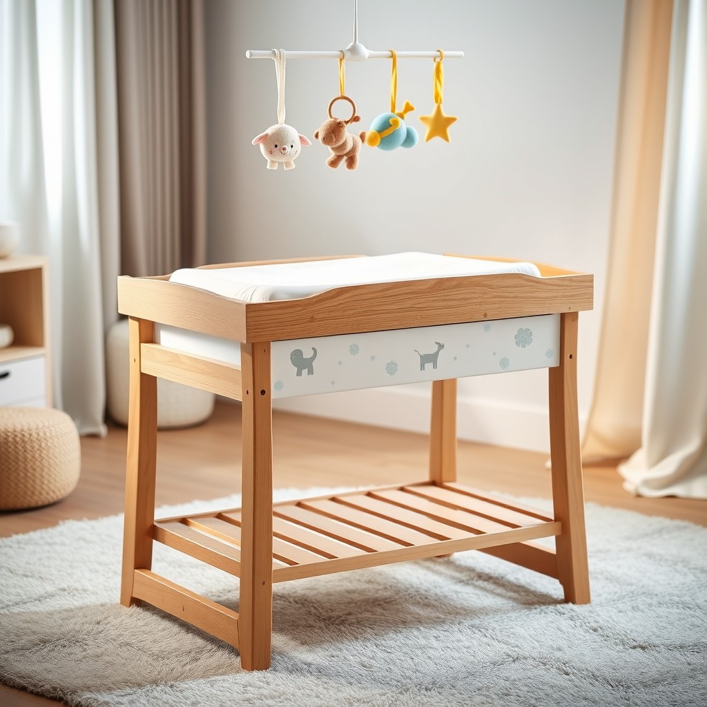 Charming Newborn Baby Table with Safety Features & Whimsical Design