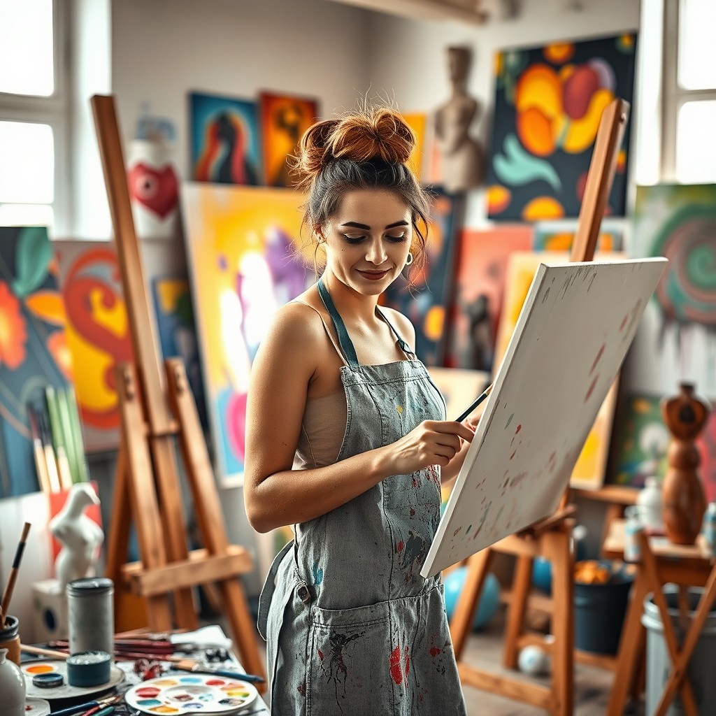 Inspiring Young Female Artist: A Journey Through Her Creative Studio