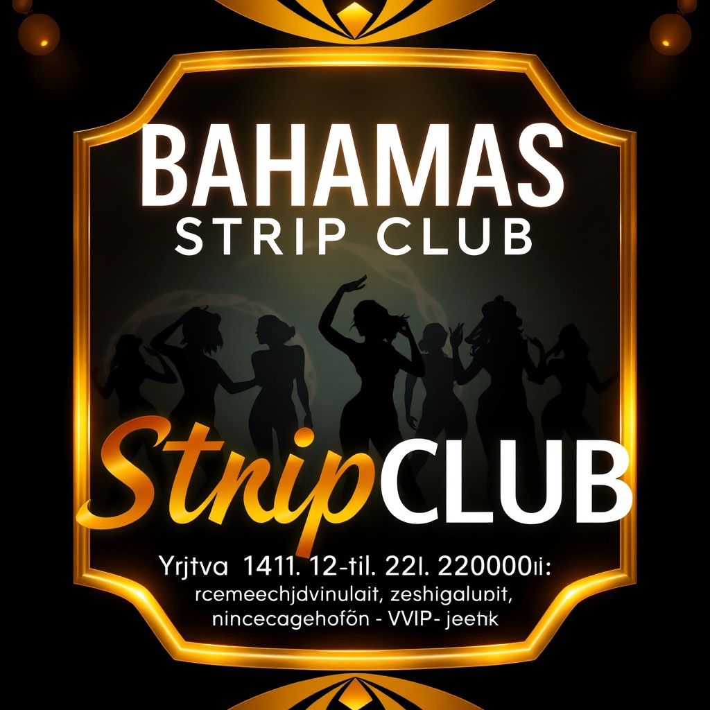 Luxurious Bahamas Strip Club Advertisement Poster Design
