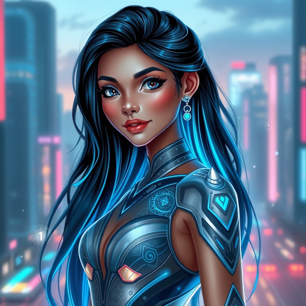Futuristic Indian AI Character Design | Idyllic Ideas