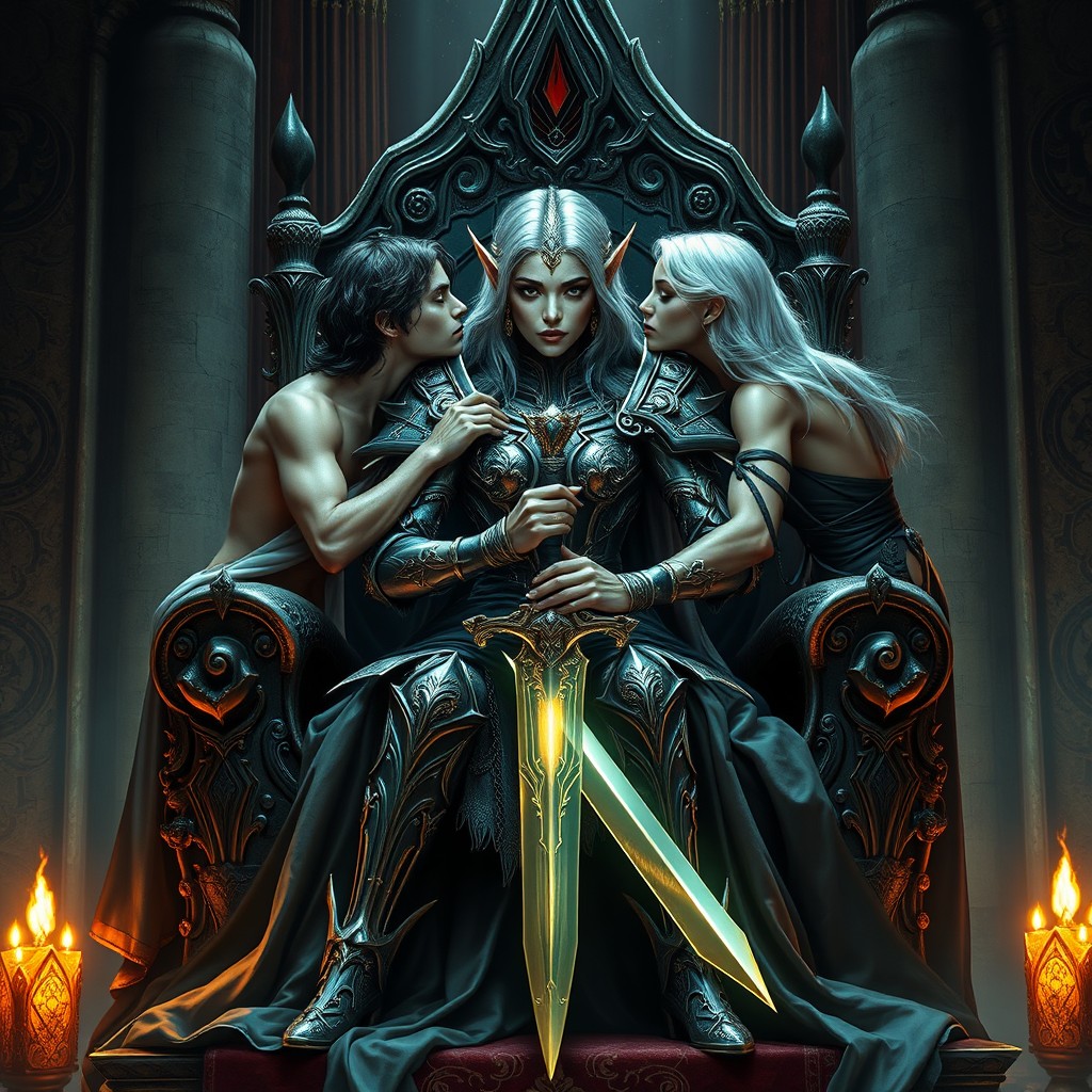 Evil Elf Queen: A Vision of Power and Dark Elegance