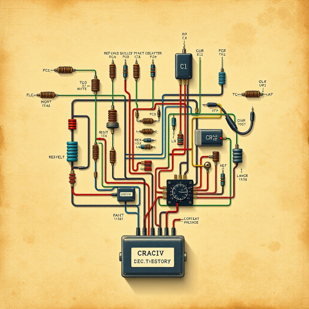 Artistic Electric Circuit Diagram Illustration | Idyllic