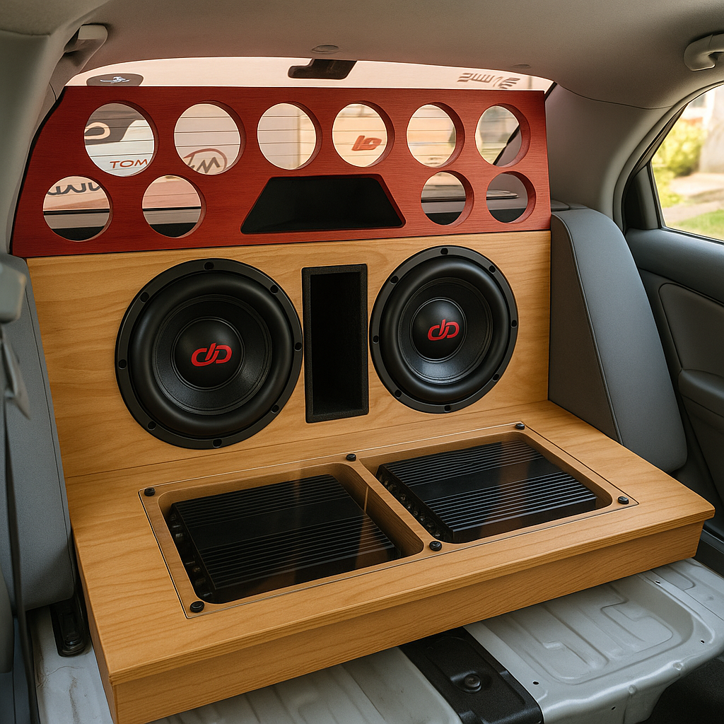 Modern Car Interior with High-Performance Audio Design