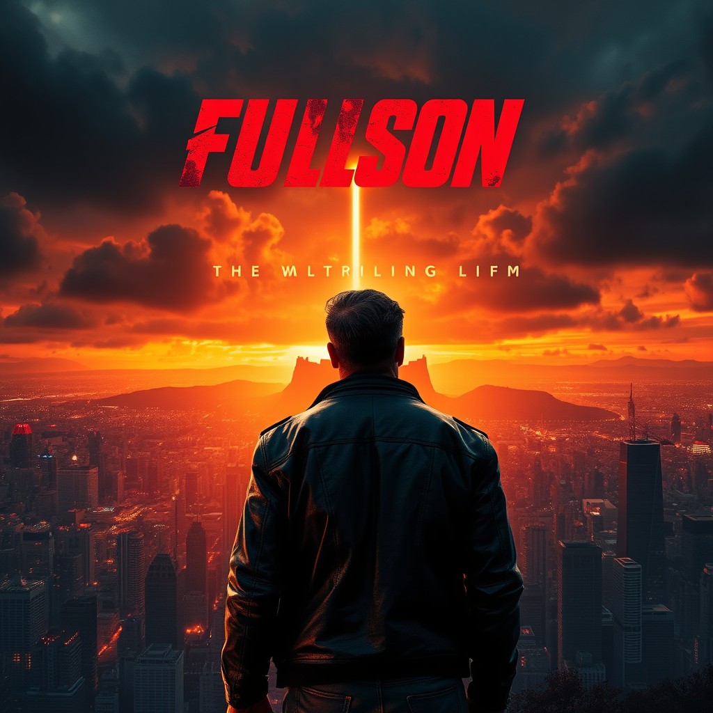 Cinematic Movie Poster: A Hero's Journey Through Dystopia