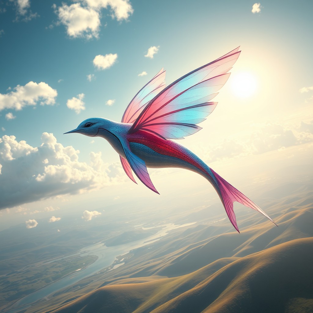 Futuristic Aeromorph Creature: A Stunning Blend of Bird and Fish