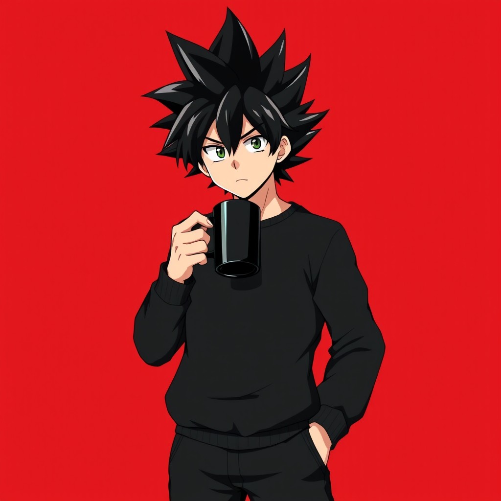 Original Shonen Hero Anime Character | Minimalist Design