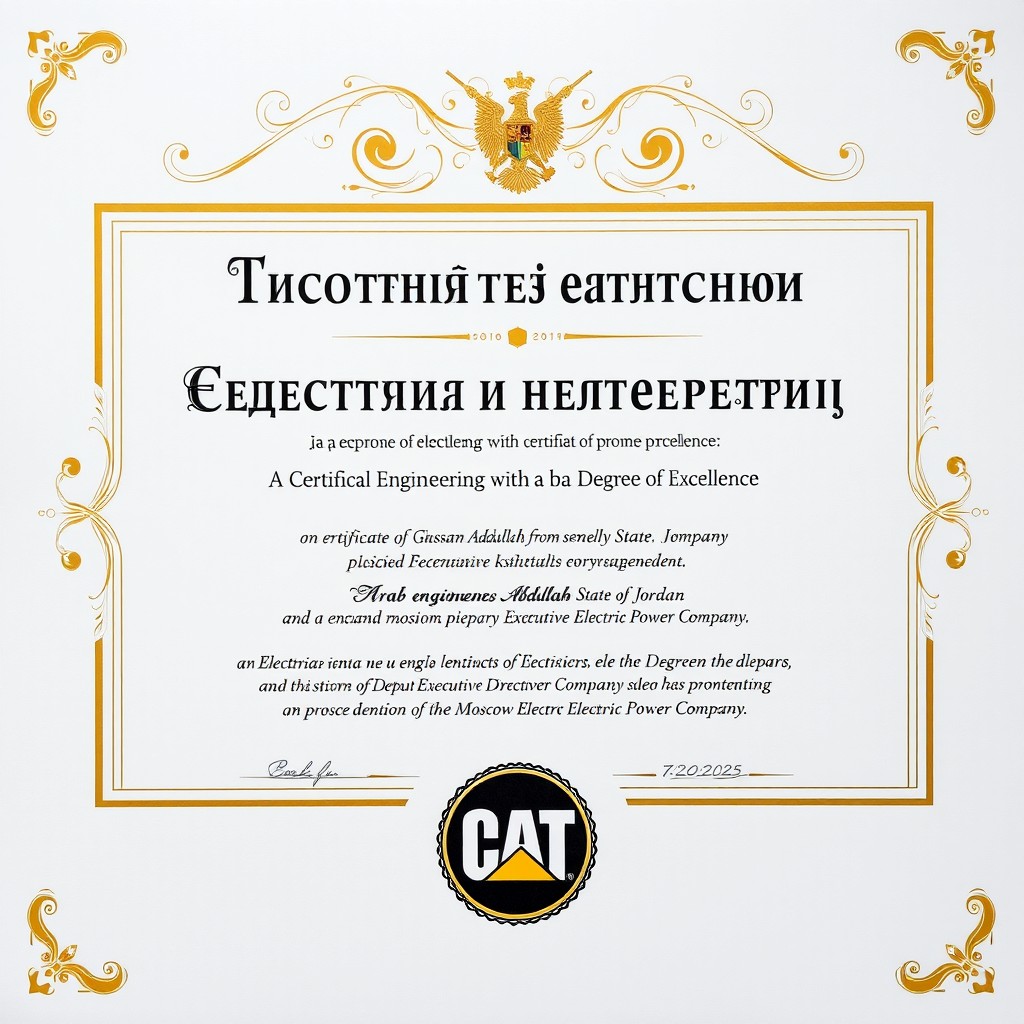 Elegant Electrical Engineering Certificate Design | Idyllic