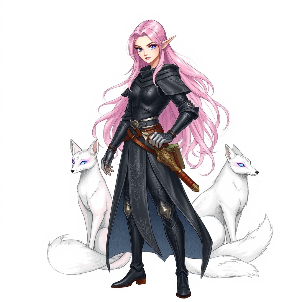 Graceful Half-Elf Wizard: A Stunning Fantasy Sketch