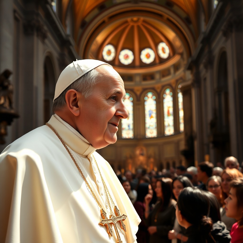 Serene Portrait of the Pope: Unity and Diversity in a Grand Cathedral