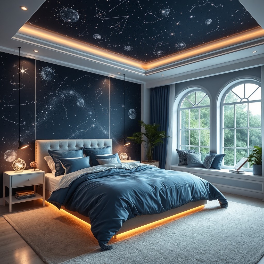 Celestial Bedroom Design for July Birthdays: Ethereal Tranquility