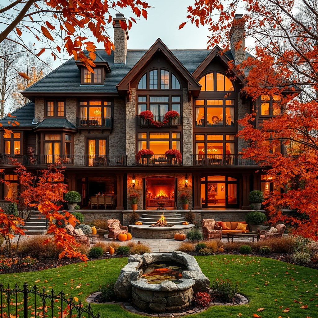 November-Inspired Mansion: Warmth and Comfort in Design