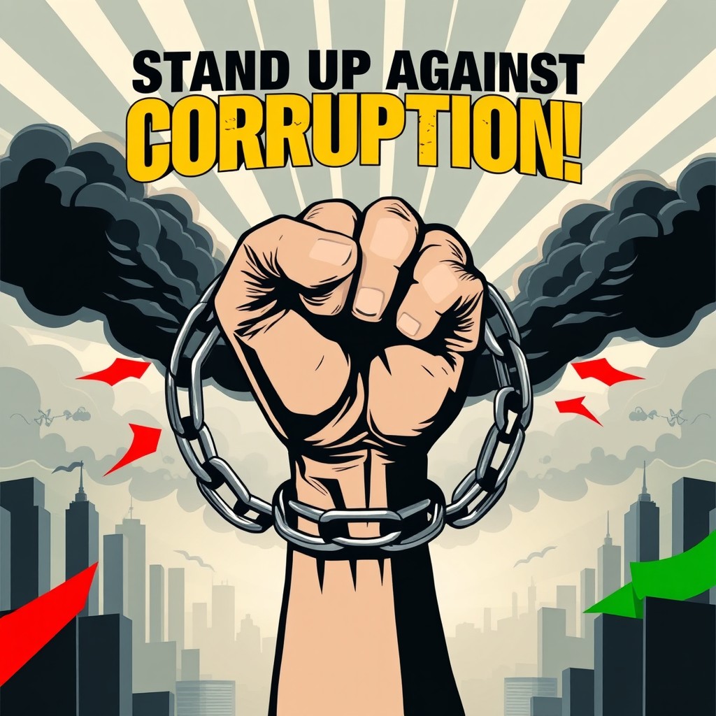Powerful Anti-Corruption Poster Design | Stand Up Against Corruption!