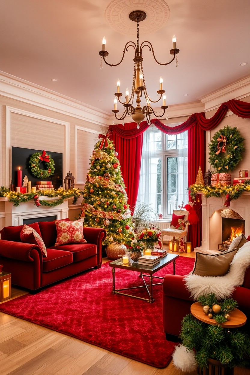 Joyful December Living Room - Festive Interior Design Inspiration