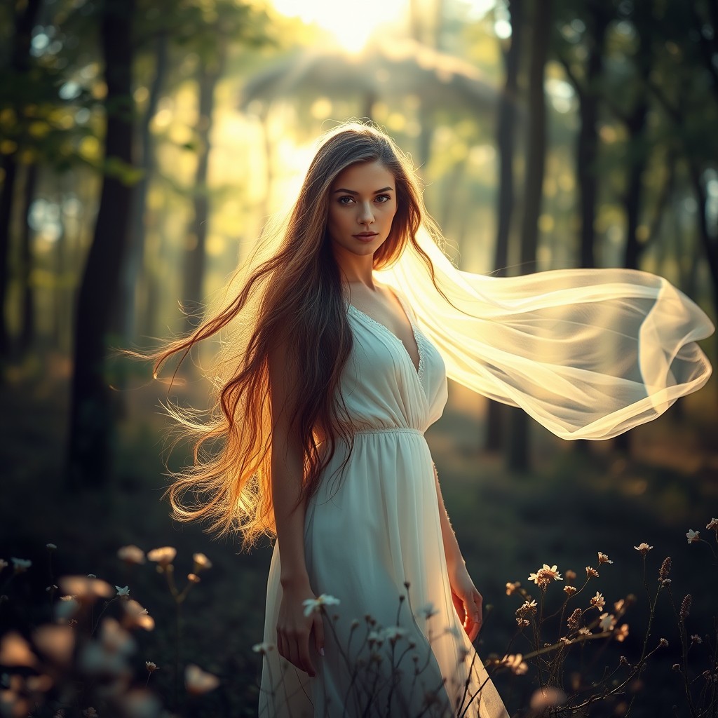 Ethereal Beauty in a Tranquil Forest | Idyllic AI Art