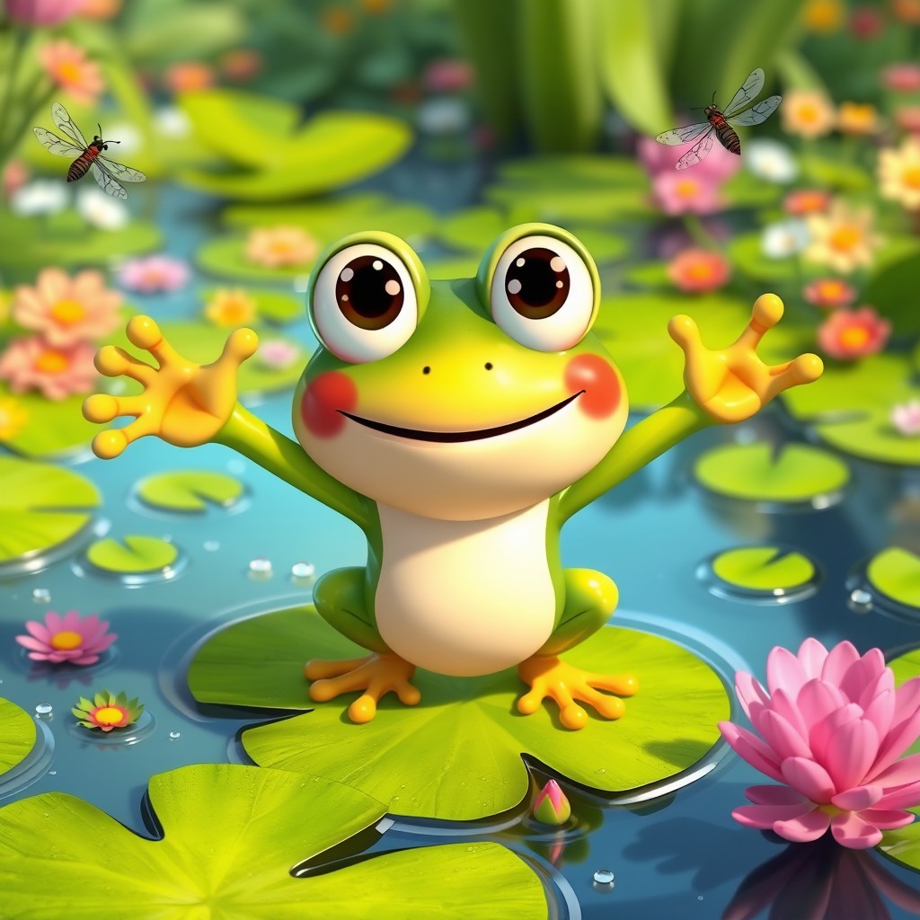 Meet Froggy Fresh: The Adorable Animated Frog of the Lily Pad Kingdom