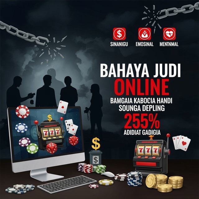 Dangers of Online Gambling - Striking Awareness Poster