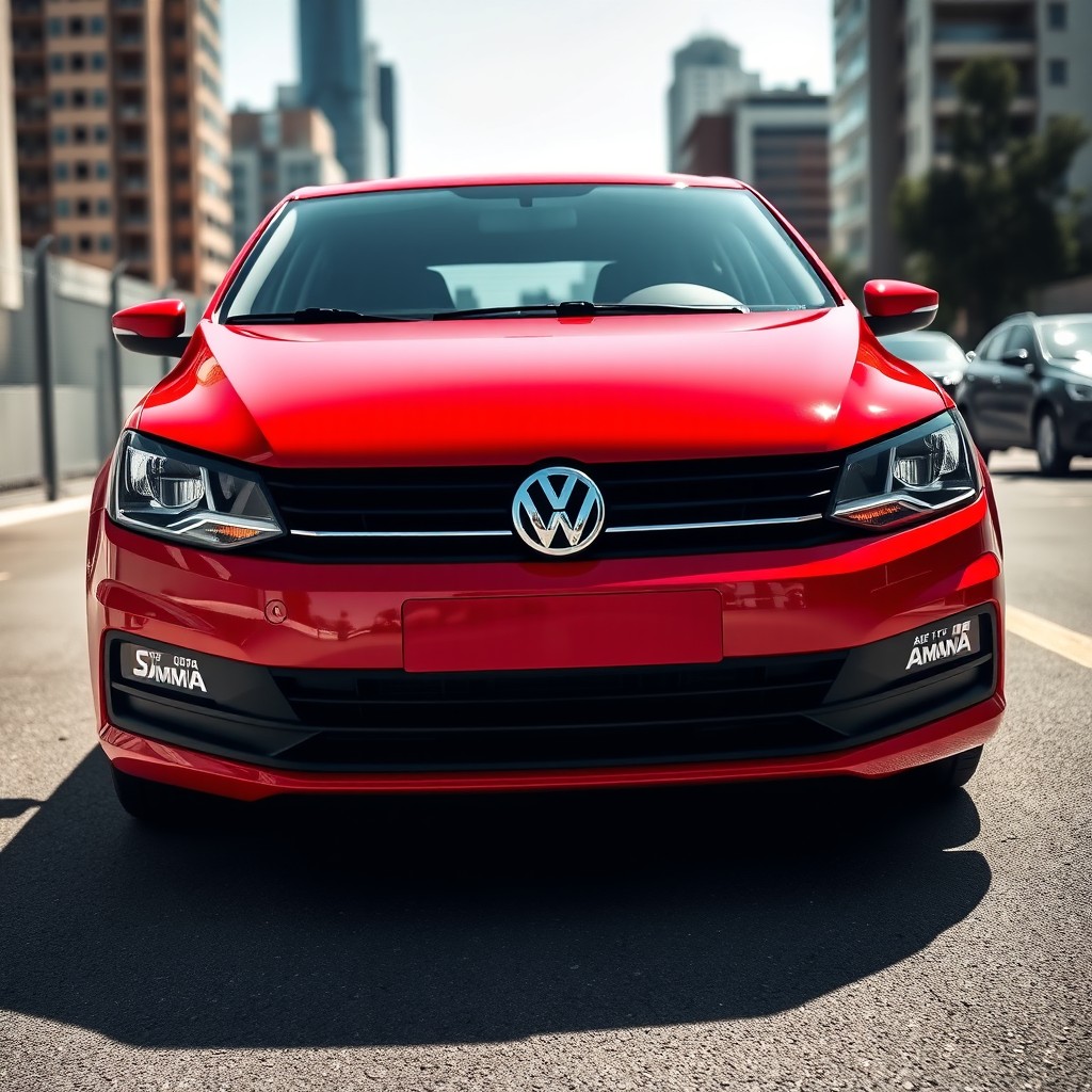 Stunning Red Volkswagen Gol G4: Urban Elegance Captured