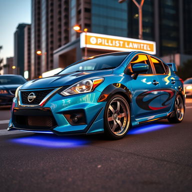 Stunning Customized Nissan Tiida Showcase: Night Urban Style
