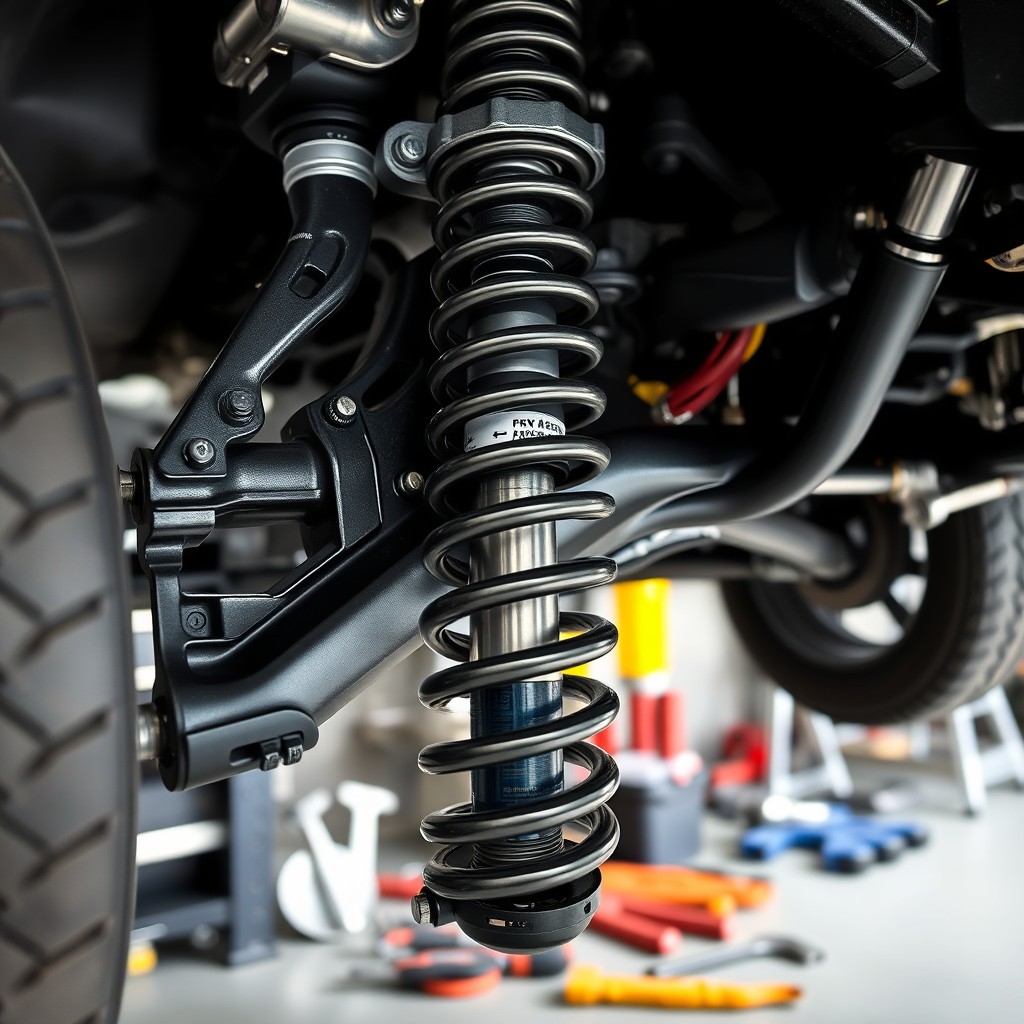 Intricate Car Suspension System: A Close-Up Exploration