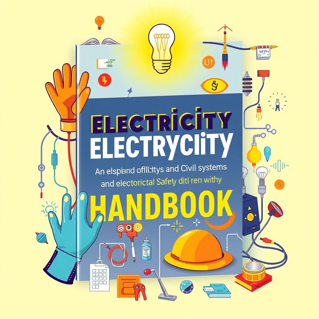Dynamic Handbook Cover Design: Electricity & Safety Illustrated
