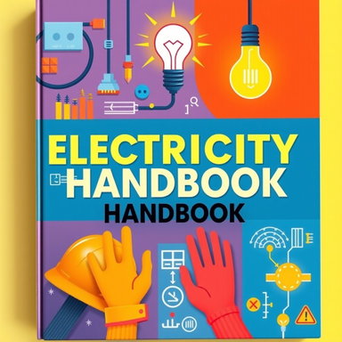 Dynamic Handbook Cover Design: Electricity & Safety Illustrated