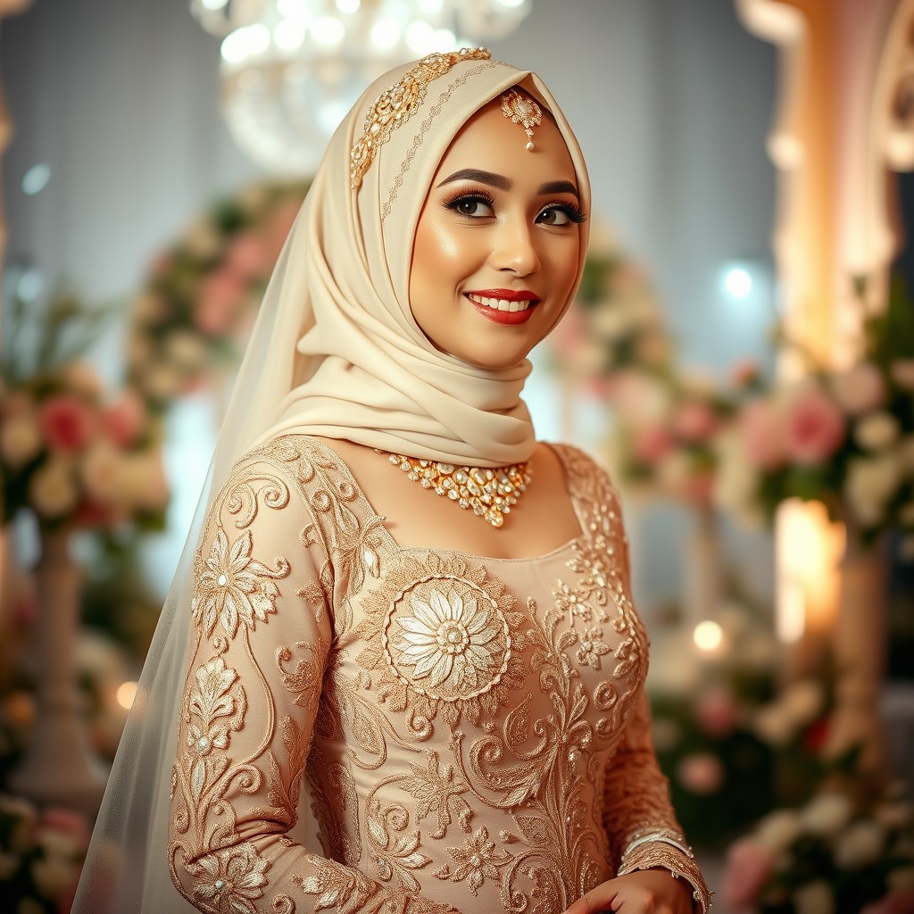 Stunning Muslim Bride in Traditional Wedding Attire | Idyllic Ideas