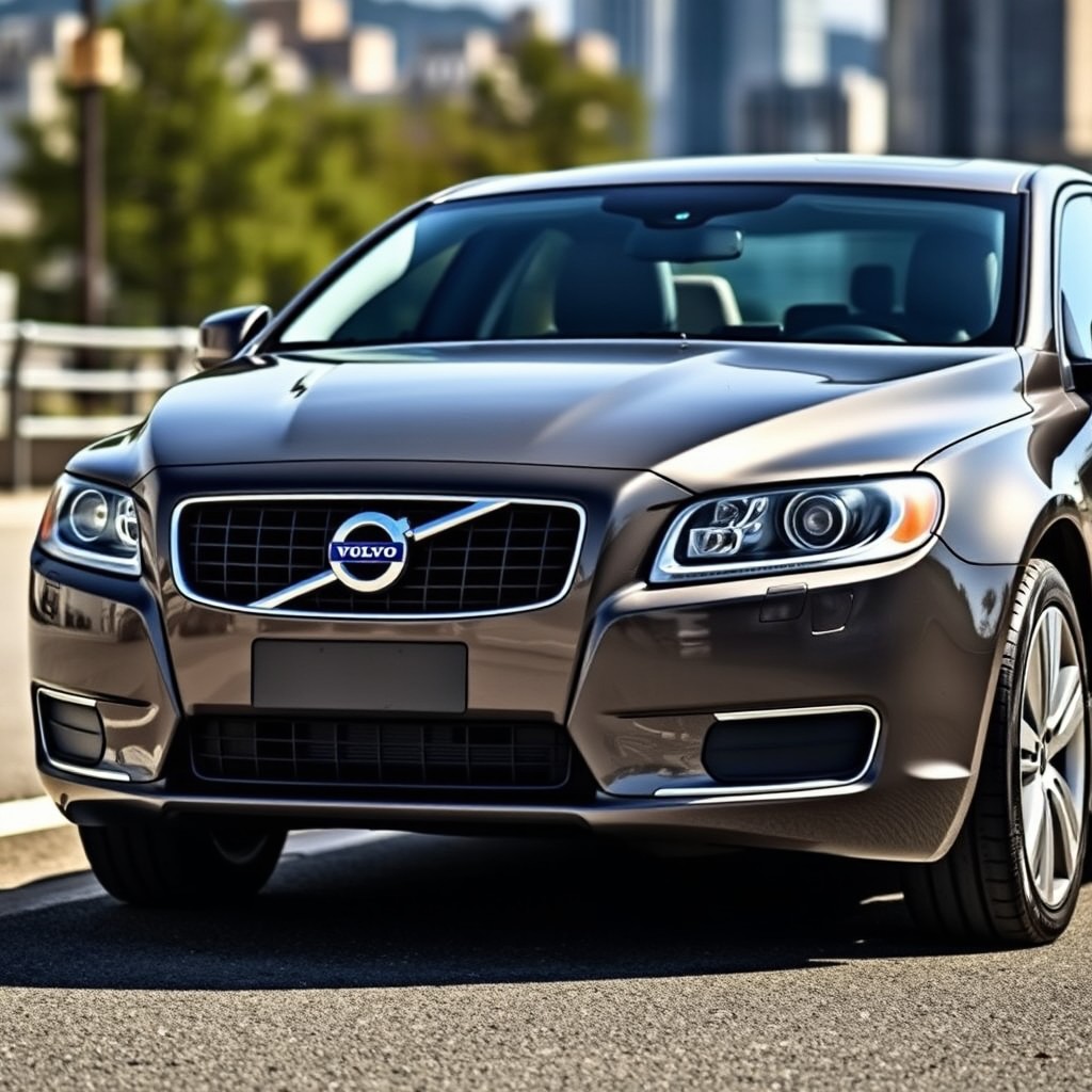 Modern Volvo S80 (2012) Modified with S90 Grille in Urban Setting
