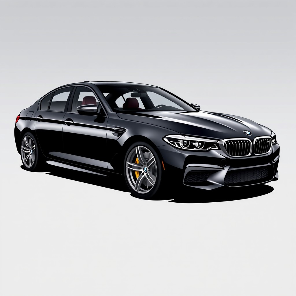Dynamic Vector Illustration of a BMW M5 | AI Generated Art