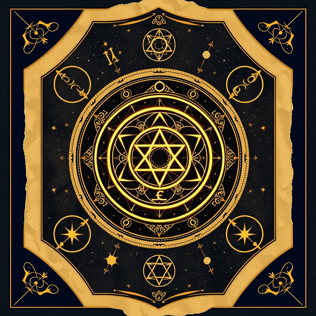 Mystical Tarot Deck Design: Alchemical Sigil & Sacred Geometry