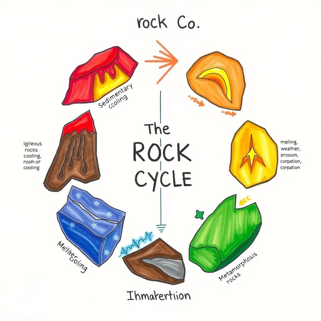 Explore the Rock Cycle: A Visual Diagram of Earth's Transformation