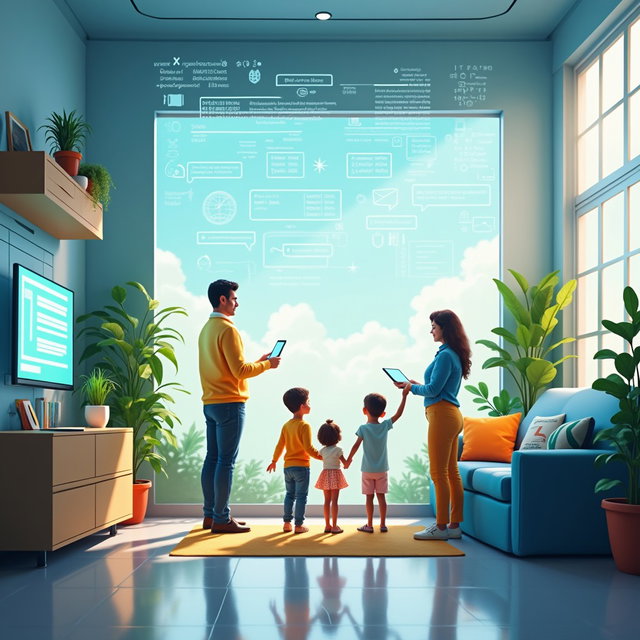 Raising Humans in a Digital World: A Captivating Illustration
