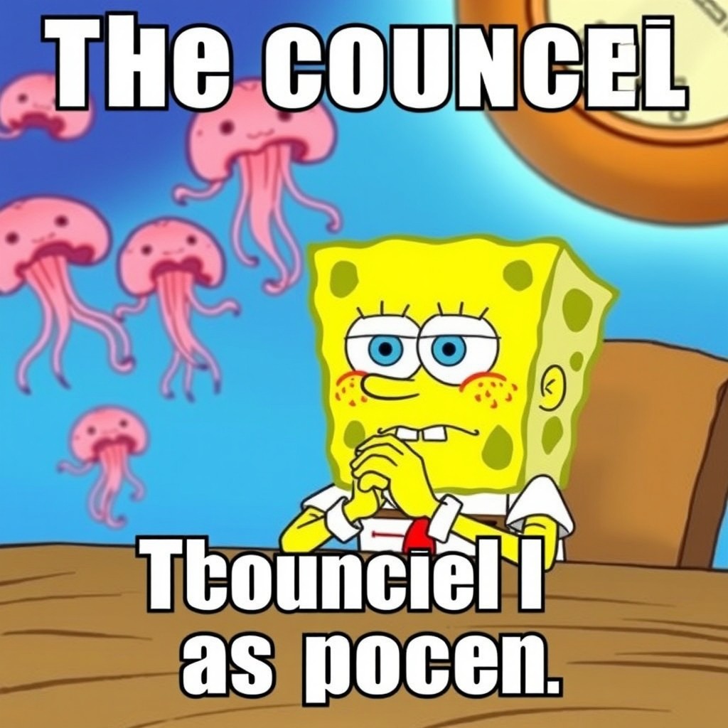 Spongebob Meme: The Council Has Spoken | Humorous Cartoon Art