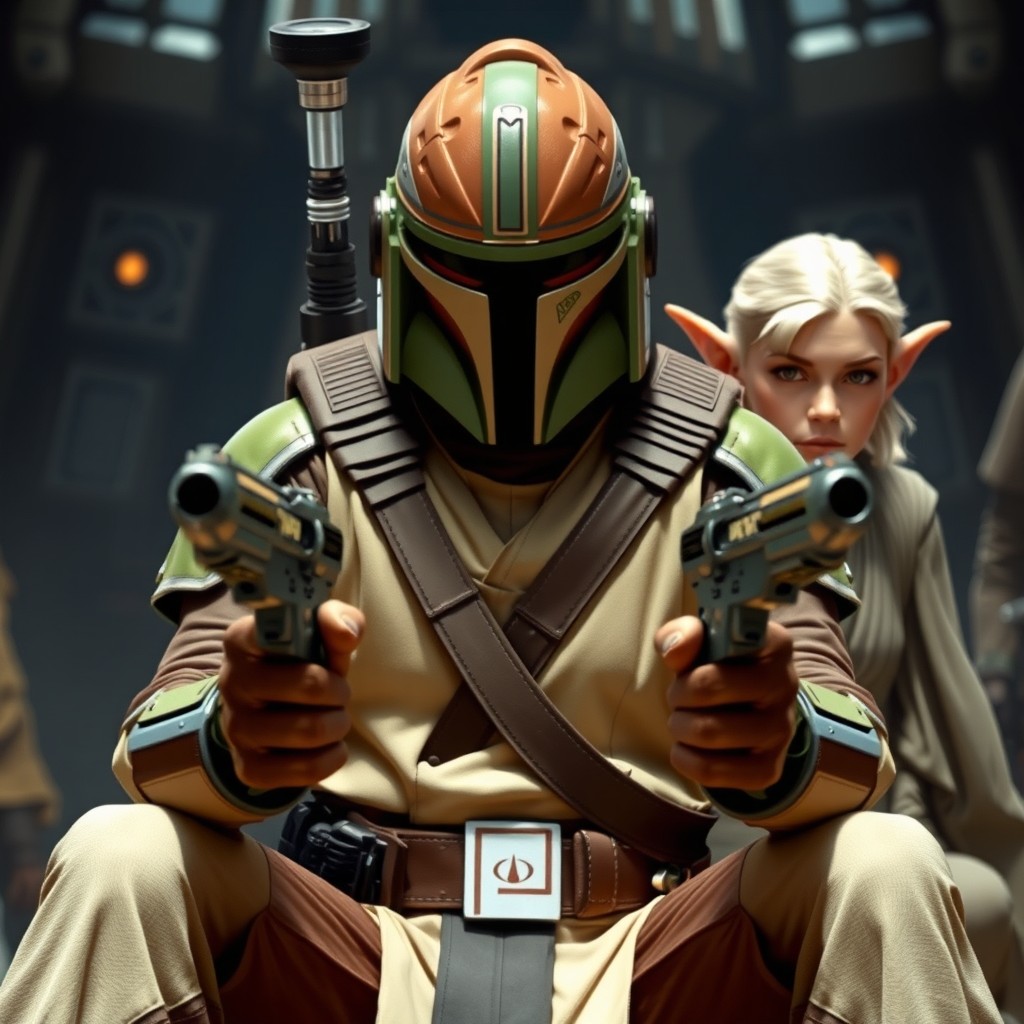 Captain Rex Protects an Elf Jedi: Action-Packed Scene