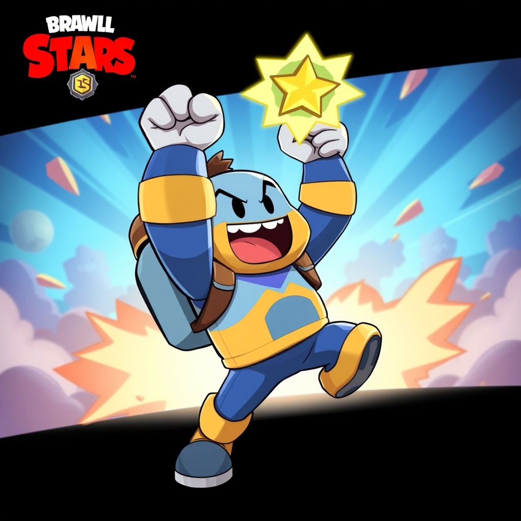 Brock in Action: Epic Brawl Stars Illustration