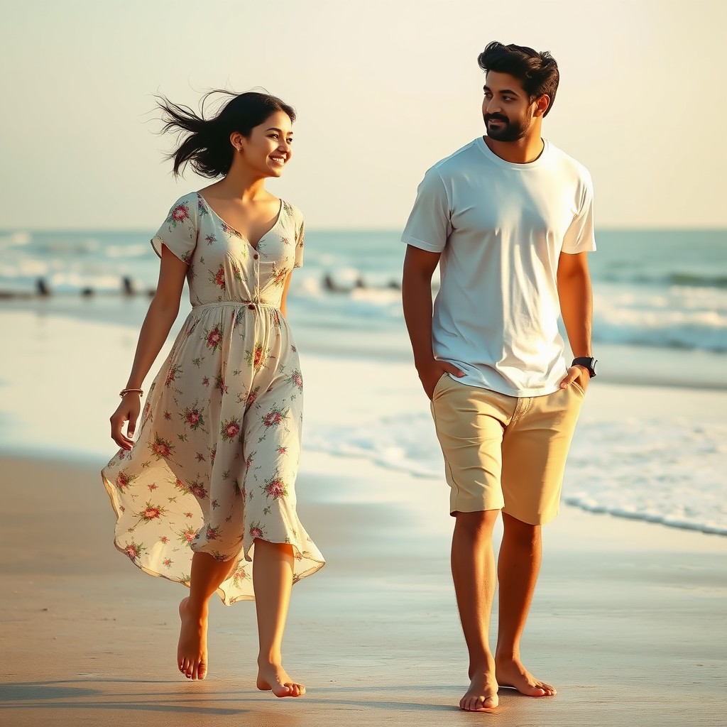 Candid Beach Moments: Rashmika Mandanna & Allu Arjun in Goa