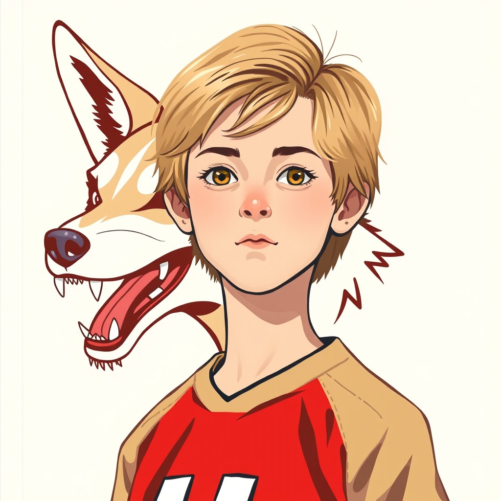 Vibrant Athletic Cover with Fierce Dingo Imagery