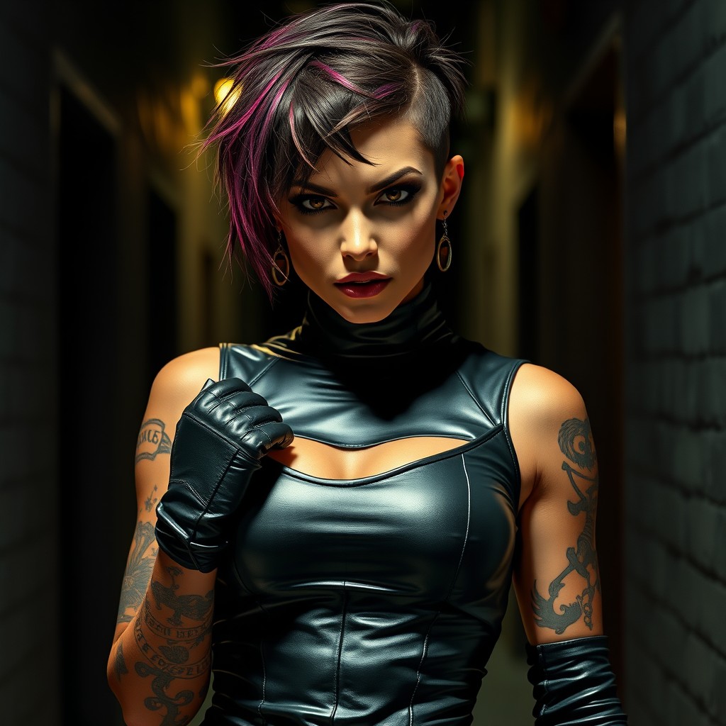 Edgy Emo Hitman: A Gritty Urban Portrait