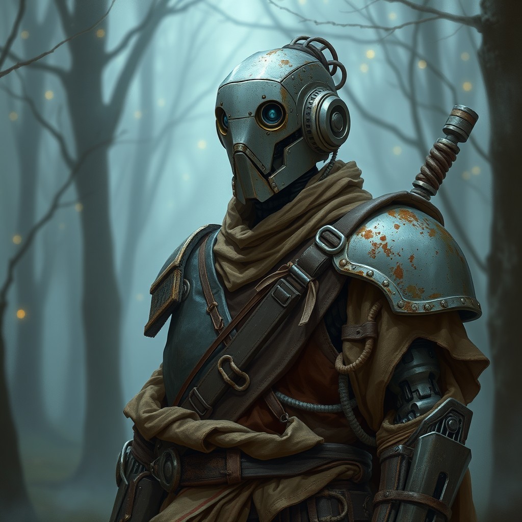 Medieval Robot Character Portrait for Dungeons & Dragons