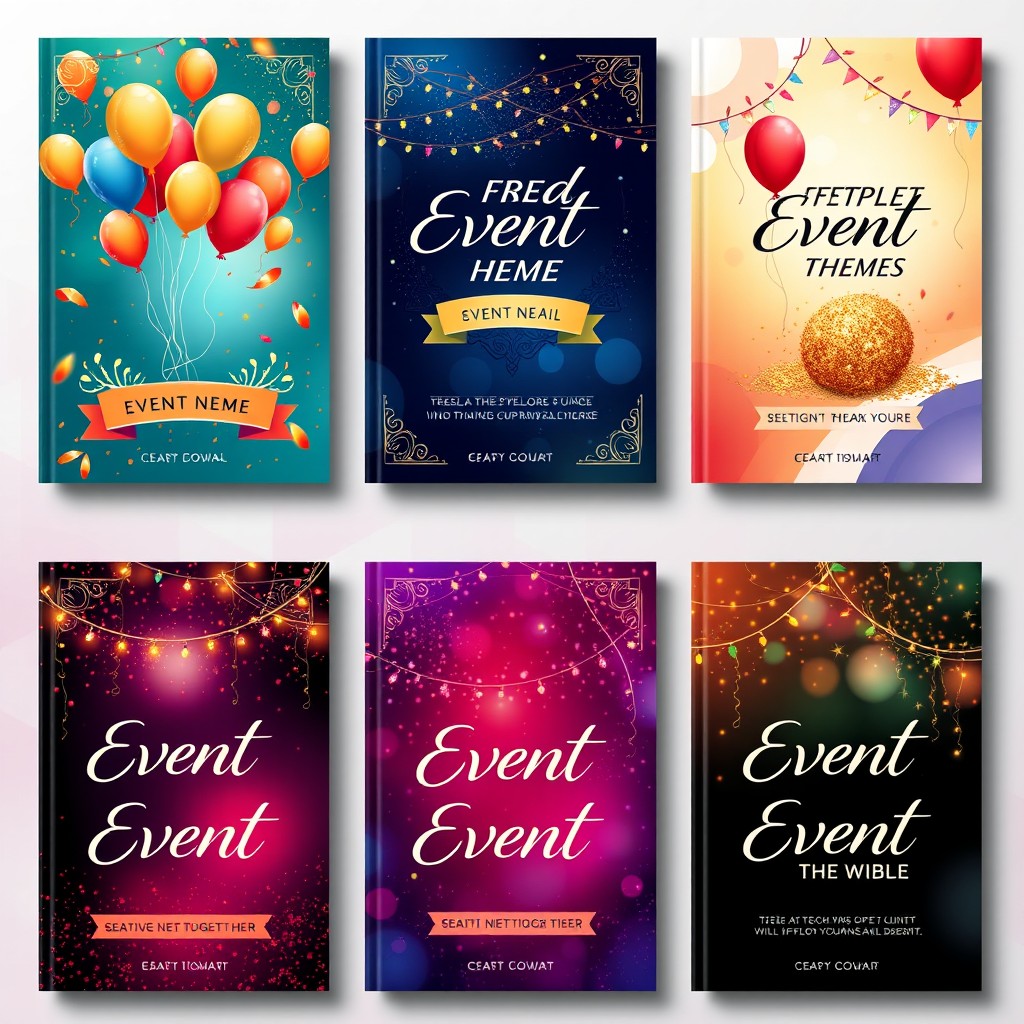 Elegant Book Cover Designs for Events & Seminars - Captivating Aesthetics