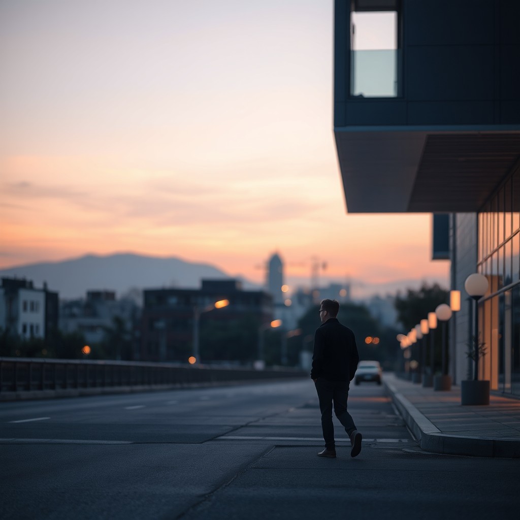 Contemplating Life Choices in a Serene Urban Landscape | Idyllic