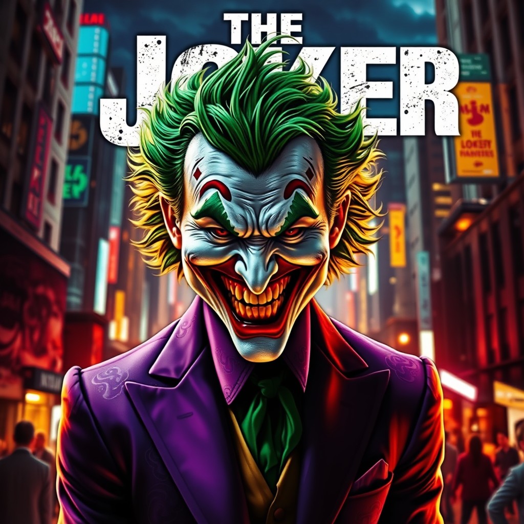 Sinister Charisma: The Joker Movie Poster Design
