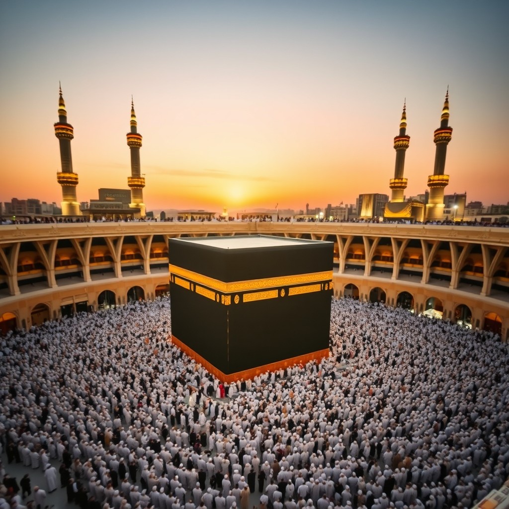Stunning Sunset View of Kaaba in Mecca